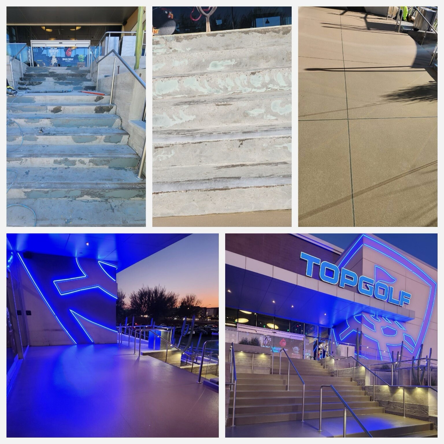 TopGolf Entry Stair Restoration Program | Resinwerks Case Study